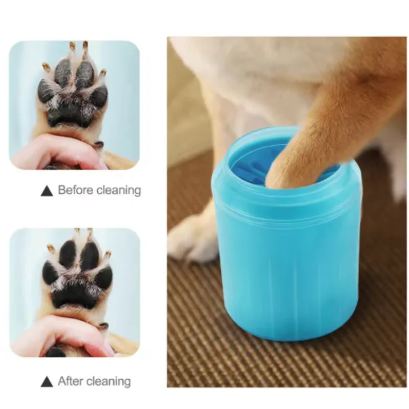 Dog Paw Cleaner Cup Soft Silicone Combs Portable Outdoor Pet Foot Wash ...