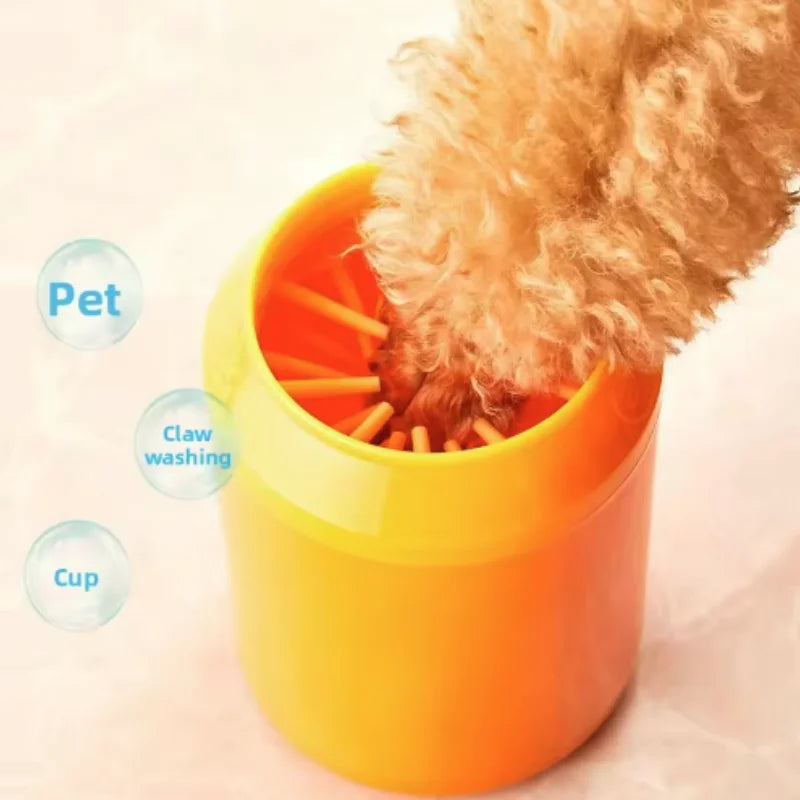 Dog Paw Cleaner Cup Soft Silicone Combs Portable Outdoor Pet Foot Wash ...